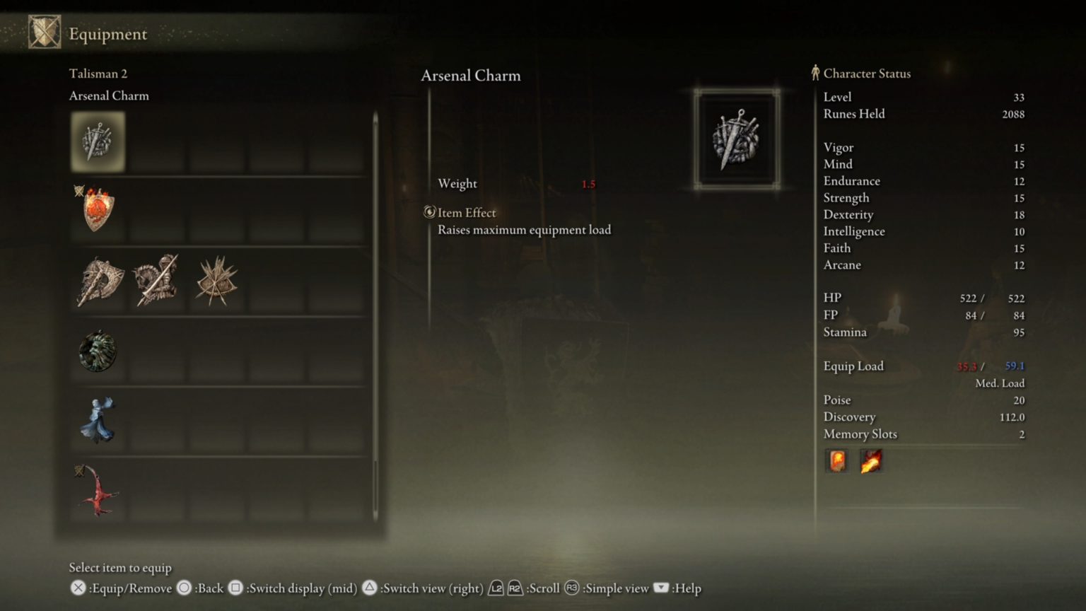 Elden Ring Arsenal Charm Guide | Increase your Equip Load | GodisaGeek.com