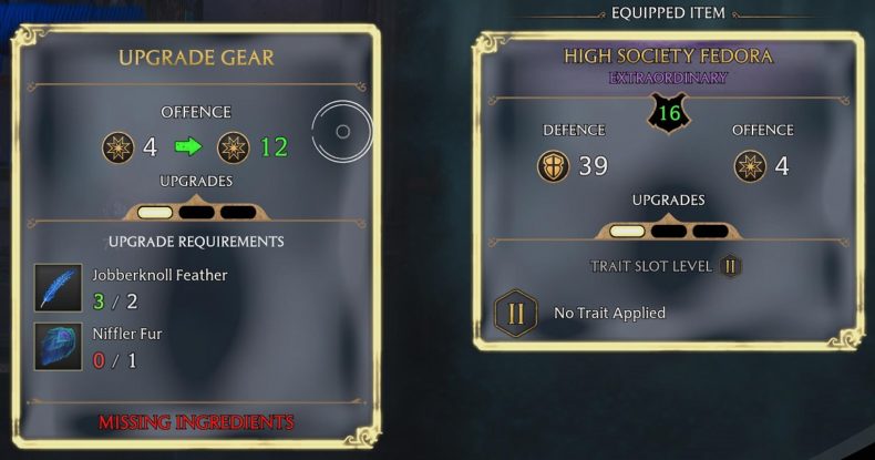 Hogwarts Legacy | How to upgrade gear | GodisaGeek.com