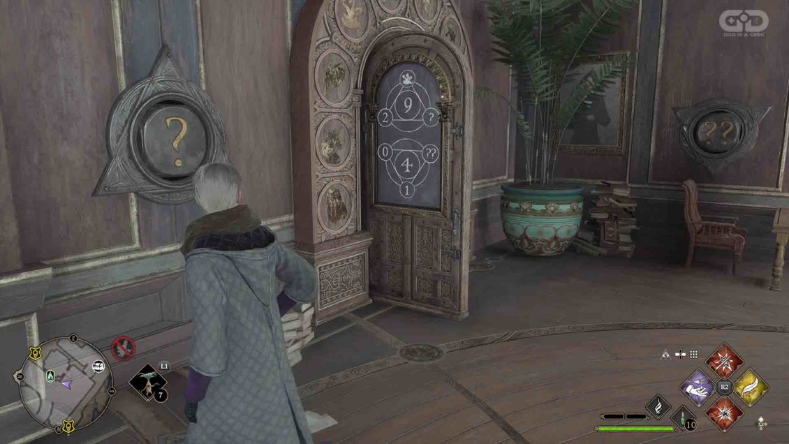 Hogwarts Legacy puzzle doors | How to solve the symbol and number ...