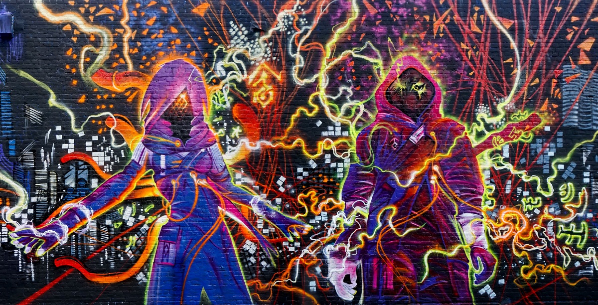 Futuristic street art appears in London to celebrate launch of Scarlet ...