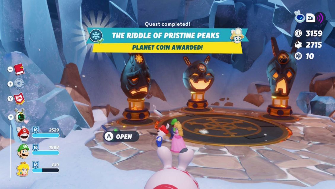 Mario + Rabbids Sparks of Hope Riddle of Pristine Peaks guide | GodisaGeek.com